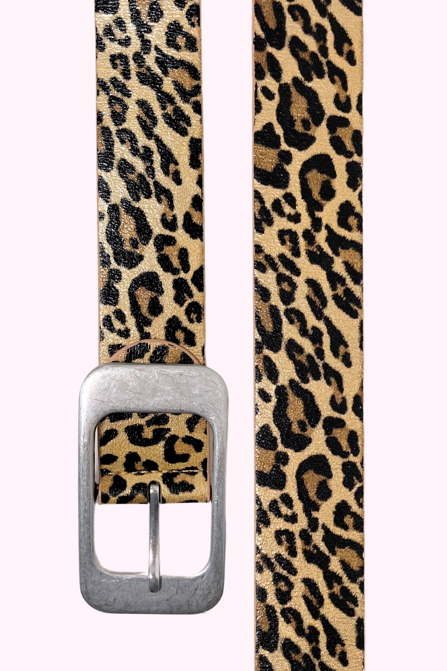 Ledergürtel "Leo" camel/gold